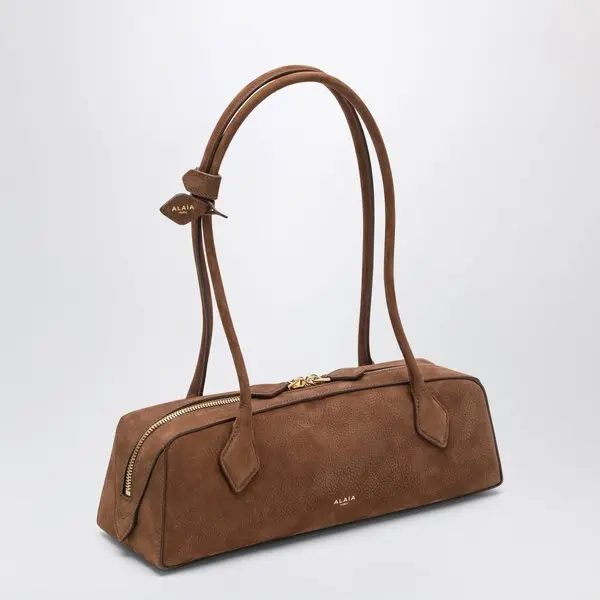 Alaïa Le Teckel Medium Nubuck Leather Bag - Brown