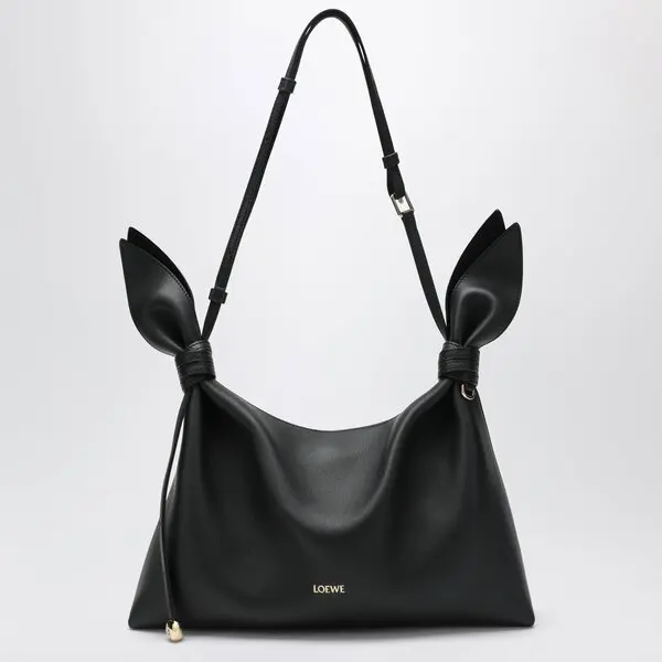 Loewe Medium Scarf Bag In Leather - Black