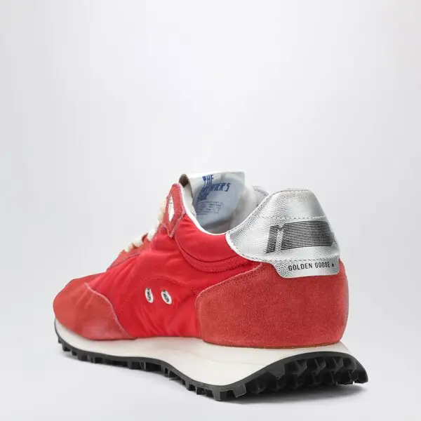 GOLDEN GOOSE Marathon Sneakers In Nylon And Suede - Red