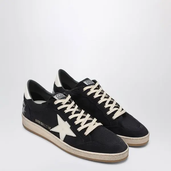 GOLDEN GOOSE Ball Star Suede And Leather Sneakers - Blue
