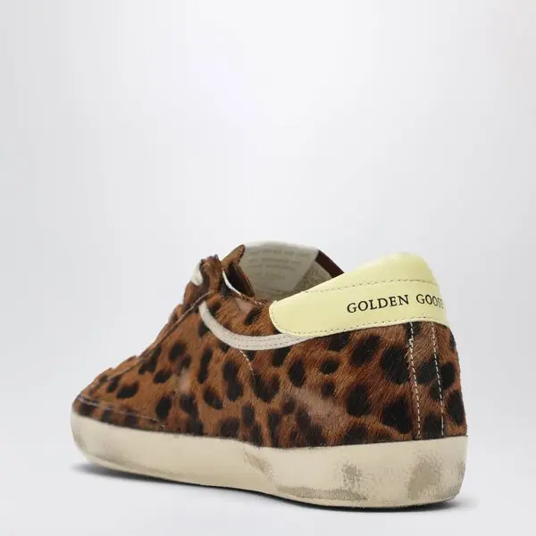 GOLDEN GOOSE Super-star Leopard Print Pony Hair Sneakers - Brown