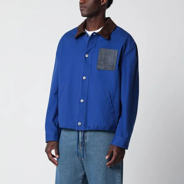 Loewe Long-sleeve Cotton Jacket With Leather Details