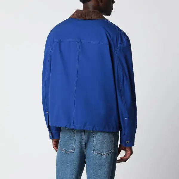 Loewe Long-sleeve Cotton Jacket With Leather Details