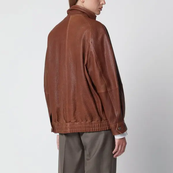 Nour Hammour Ariste Leather Jacket - Brown