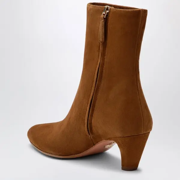 AQUAZZURA Suede Ankle Boots - Brown