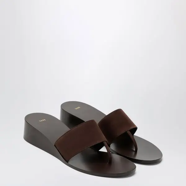 JUDE Suede Wedge Flip-flops - Brown