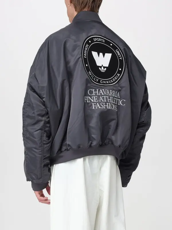 ADIDAS ORIGINALS Willy Chavarria X Padded Bomber Jacket - Grey