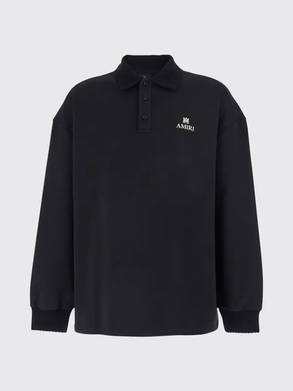 Amiri Long Sleeve Polo Shirt - Black