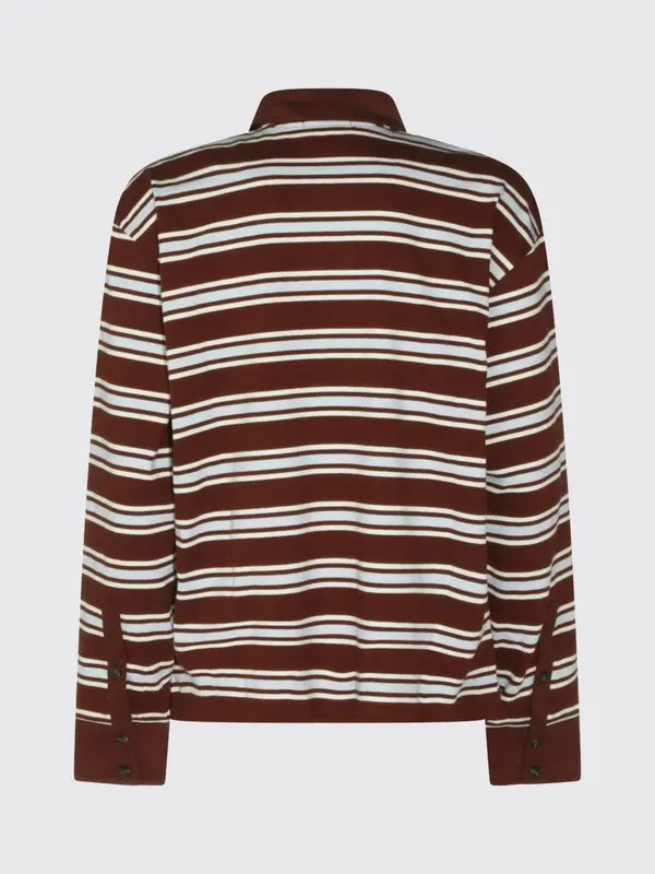 RAG&BONE Long-sleeved Striped Cotton Polo Shirt With Embroidered Logo