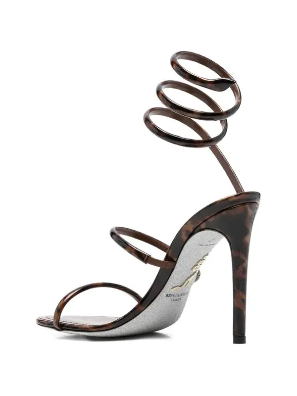 Rene Caovilla Cleo Spiral Stiletto Sandals - Multicolor