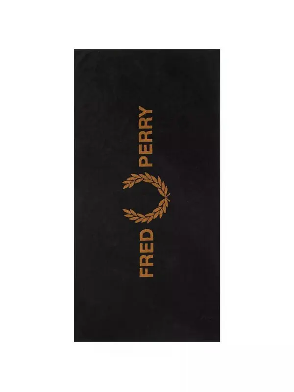 Fred Perry Laurel Wreath Logo-print Towel - Black