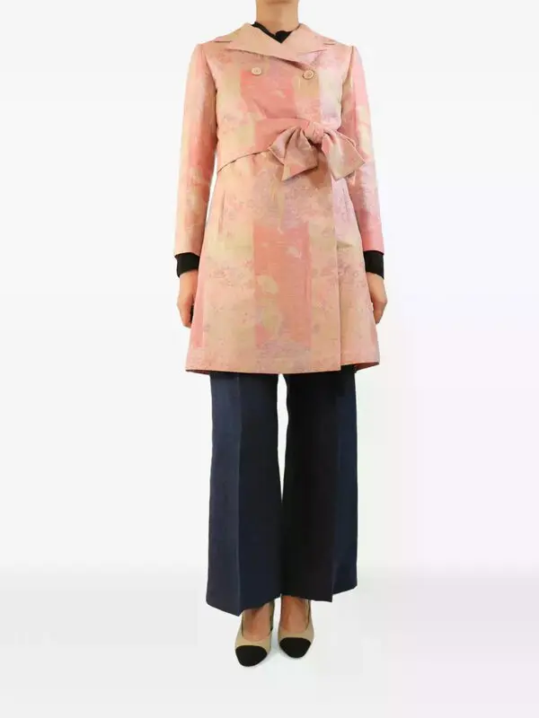 ANNA MOLINARI VINTAGE Double-breasted Jacquard Coat