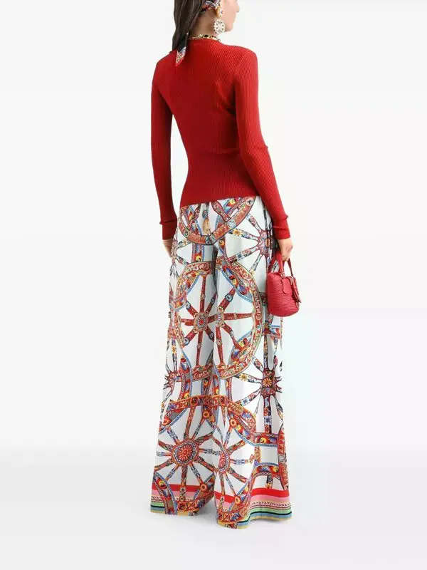 Dolce & Gabbana Carretto Print Poplin Trousers