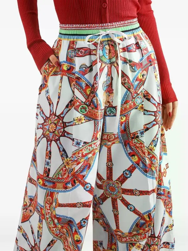 Dolce & Gabbana Carretto Print Poplin Trousers
