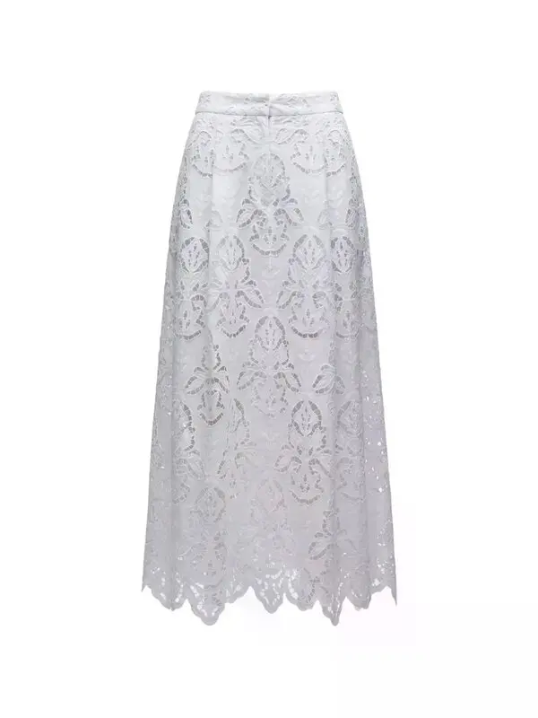 TOCCIN Stacy Guipure Lace Skirt - White