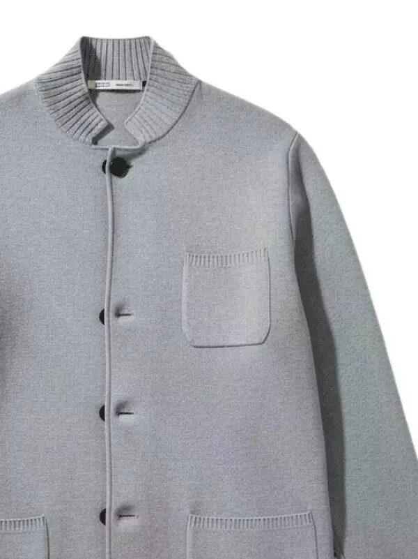 MAURIZIO BALDASSARI Ribbed-trim Patch-pocket Jacket - Grey