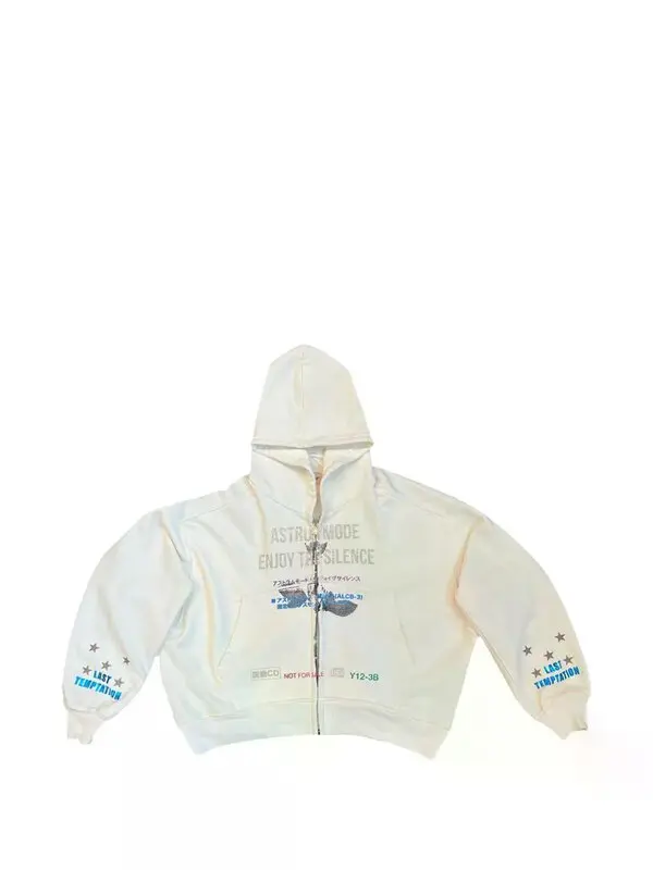 Astrum Graphic-print Zip-up Hoodie - Neutrals