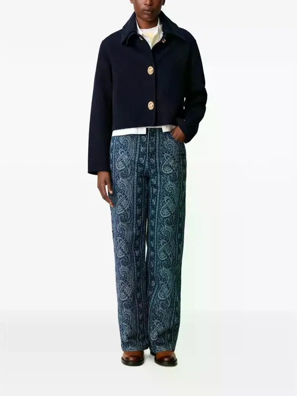 Claudie Pierlot Cropped Corduroy Collar Jacket