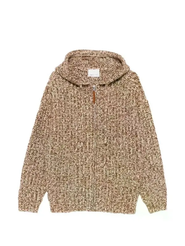 Isabel Marant Étoile Ribbed Knit Zip-up Hoodie - Brown
