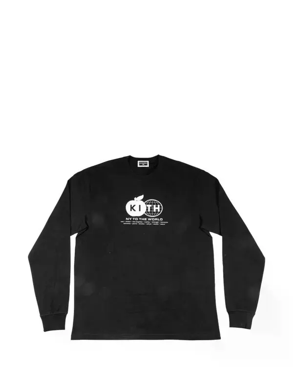 Kith Graphic-print Long-sleeve T-shirt - Black