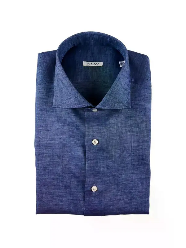 FRAY Slub-texture Spread-collar Shirt