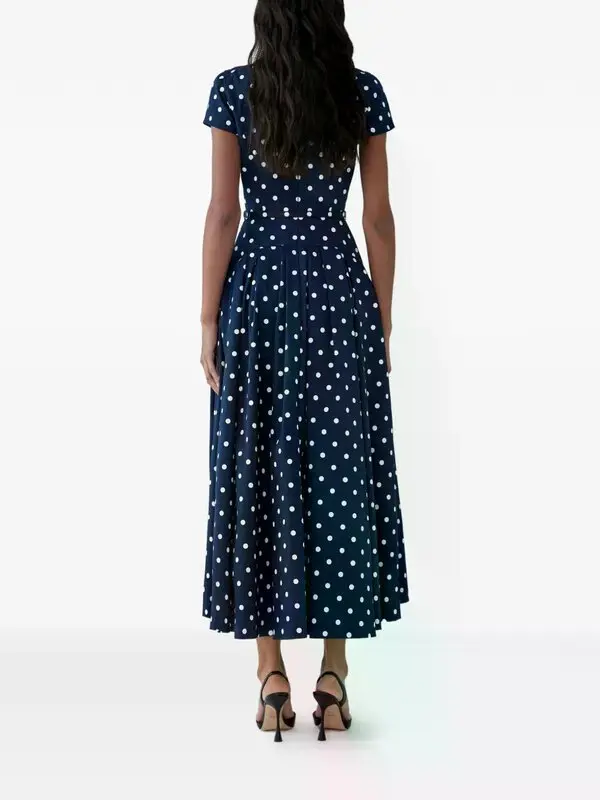 Carolina Herrera Polka-dot Midi Dress