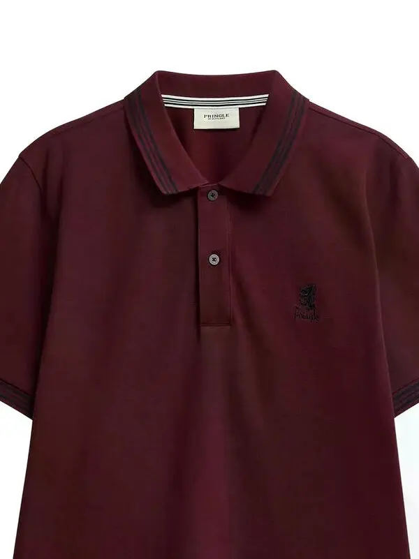 Pringle Of Scotland Piqué Tipped Polo Shirt - Red