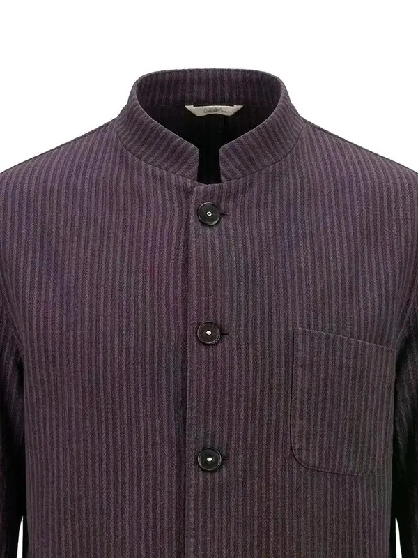 Massimo Alba Stripe-pattern Mandarin-collar Jacket