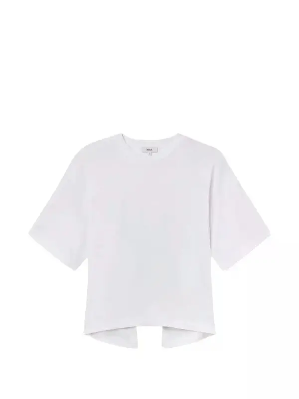 AGOLDE Theo Cut-out Tie-fastening T-shirt - White