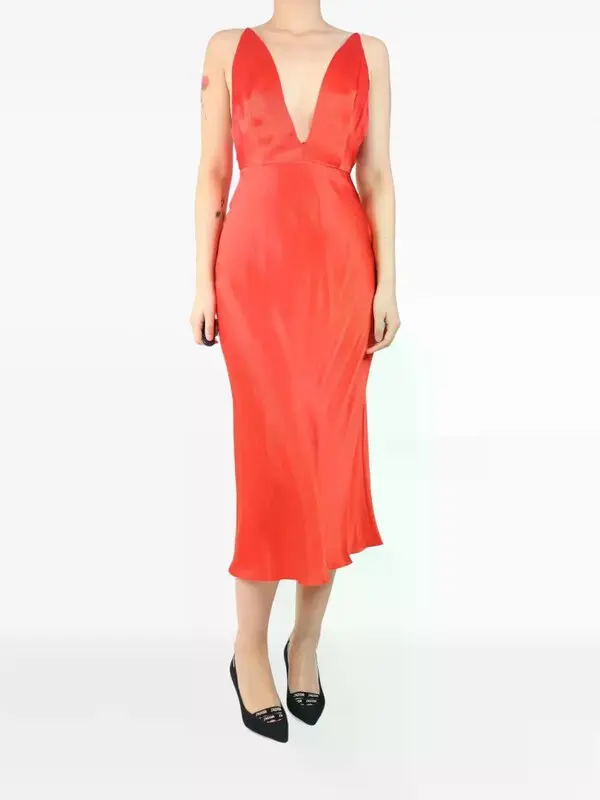 Matériel Sleeveless V-neck Midi Dress