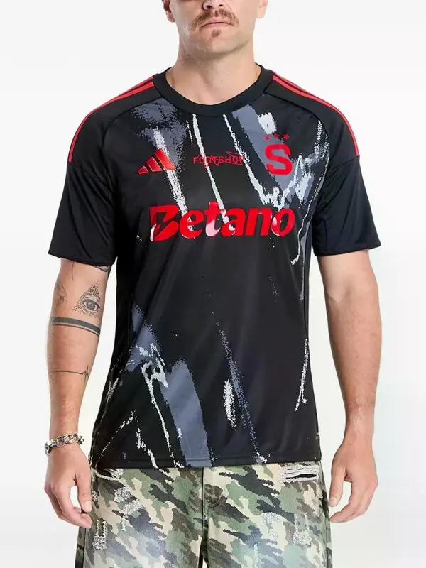 Adidas X Footshop X Sparta Abstract-print T-shirt - Black