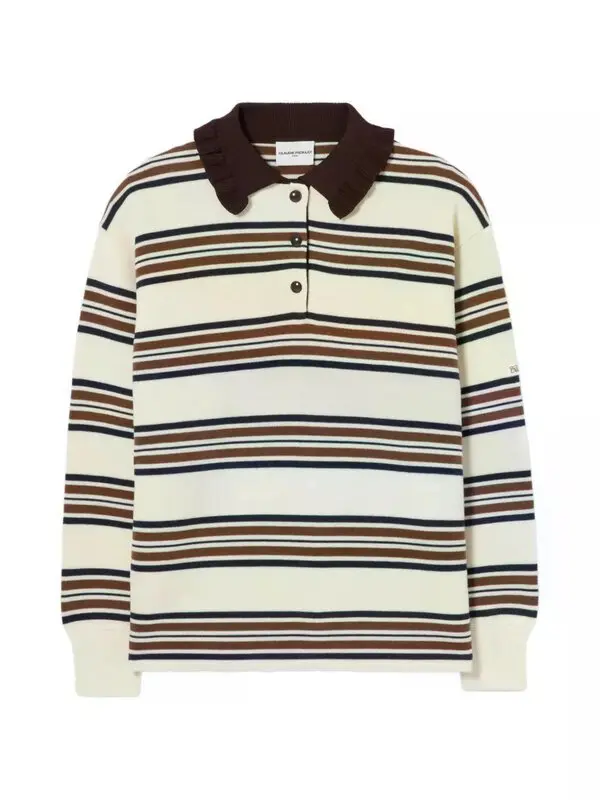 Claudie Pierlot Striped Polo Jumper