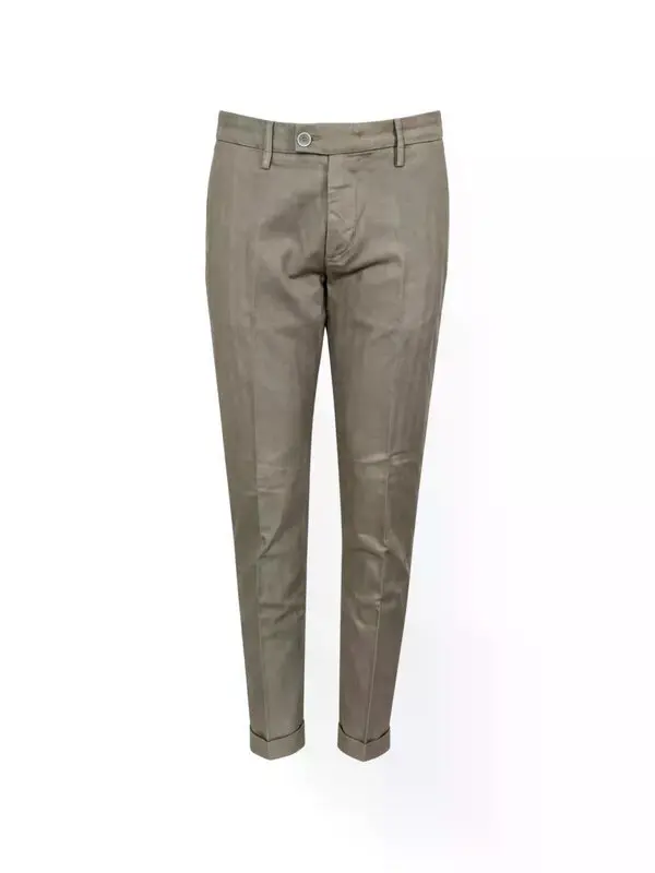 RE-HASH Pressed-crease Turn-up Trousers - Neutrals