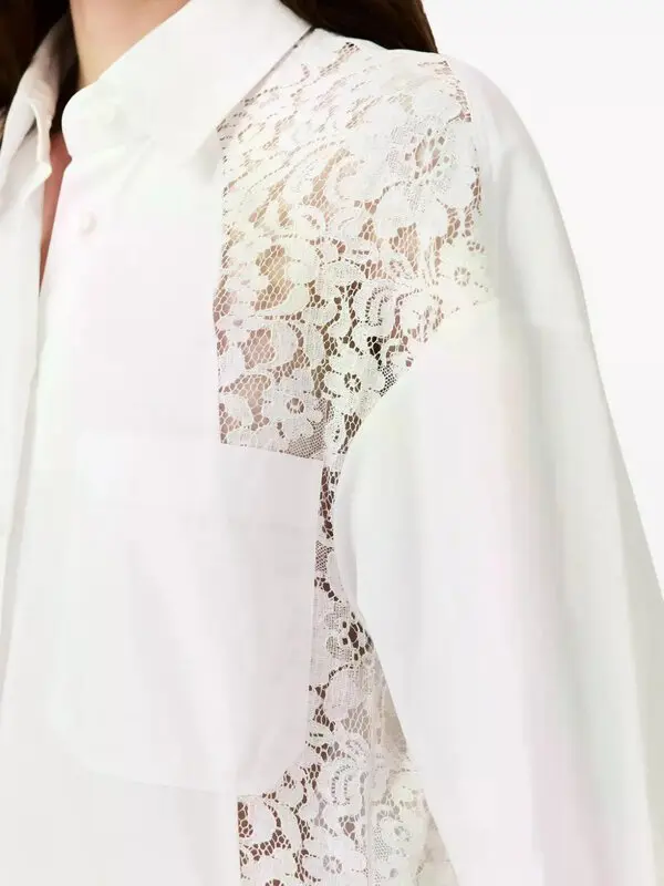 Stella McCartney Lace-panelled Asymmetric Dress - White