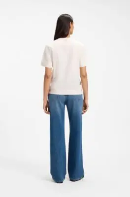 BOSS Regular-fit Cotton T-shirt With Double-b Monogram Embroidery