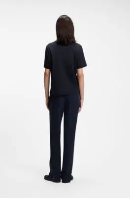 BOSS Regular-fit Cotton T-shirt With Double B Monogram Embroidery