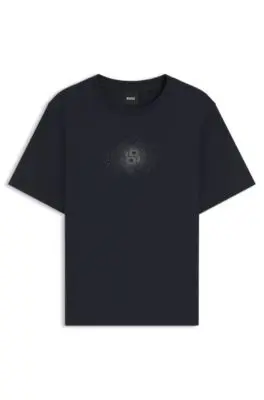 BOSS Regular-fit Cotton T-shirt With Double B Monogram Embroidery