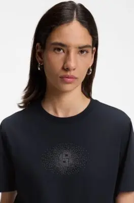 BOSS Regular-fit Cotton T-shirt With Double B Monogram Embroidery