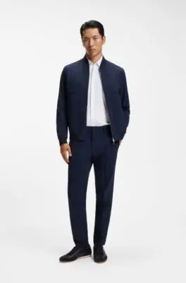 BOSS Slim-fit Performance Shirt In Stretch Jersey