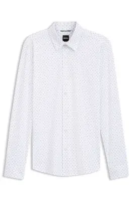 BOSS Slim-fit Performance Shirt In Stretch Jersey