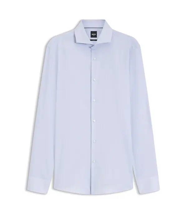 BOSS Slim-fit Cotton Shirt With Spread Collar
