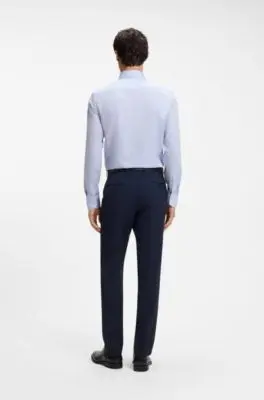 BOSS Slim-fit Cotton Shirt With Spread Collar