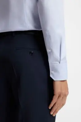 BOSS Slim-fit Cotton Shirt With Spread Collar