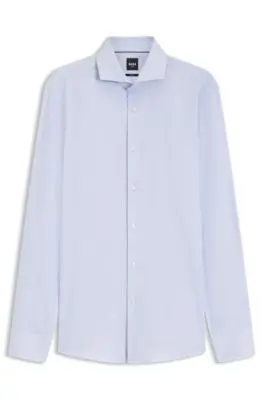 BOSS Slim-fit Cotton Shirt With Spread Collar