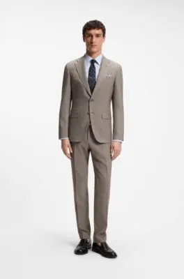 BOSS Slim-fit Shirt In Wrinkle-resistant Gingham-check Cotton