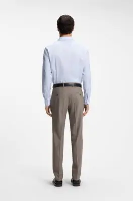 BOSS Slim-fit Shirt In Wrinkle-resistant Gingham-check Cotton