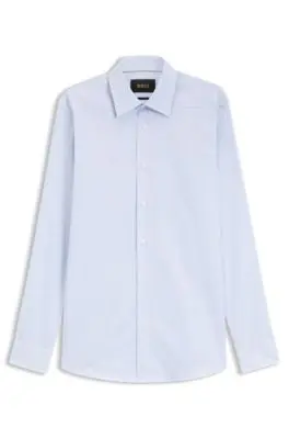 BOSS Slim-fit Shirt In Wrinkle-resistant Gingham-check Cotton