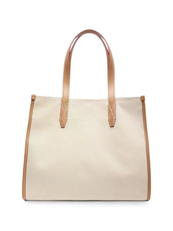 LANCEL Graphic Print Canvas Tote Bag