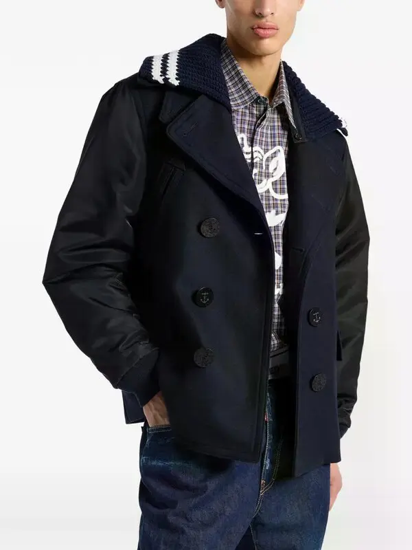Dsquared2 Hybrid Double-breasted Coat - Blue