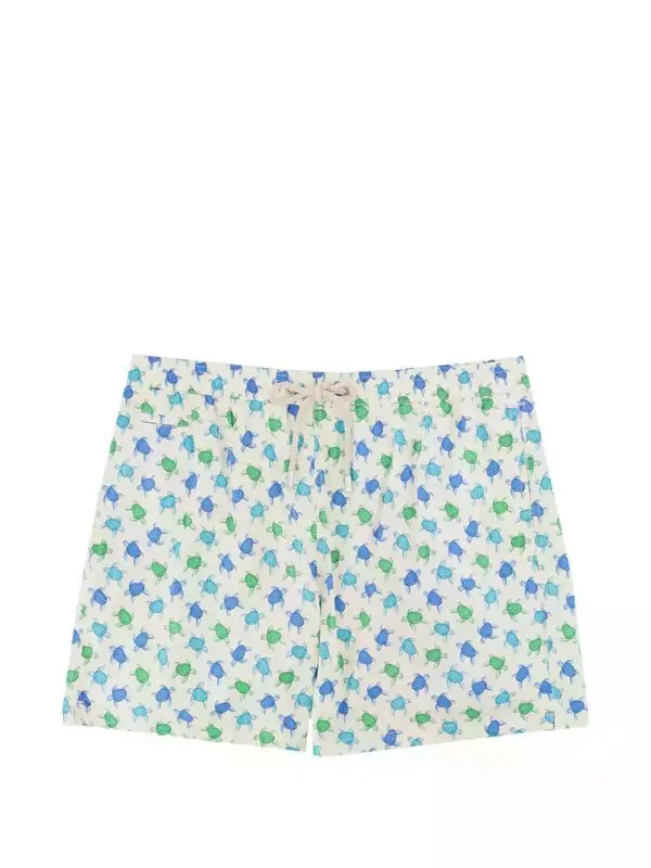 MC2 SAINT BARTH Micro Turtle-print Swim Shorts